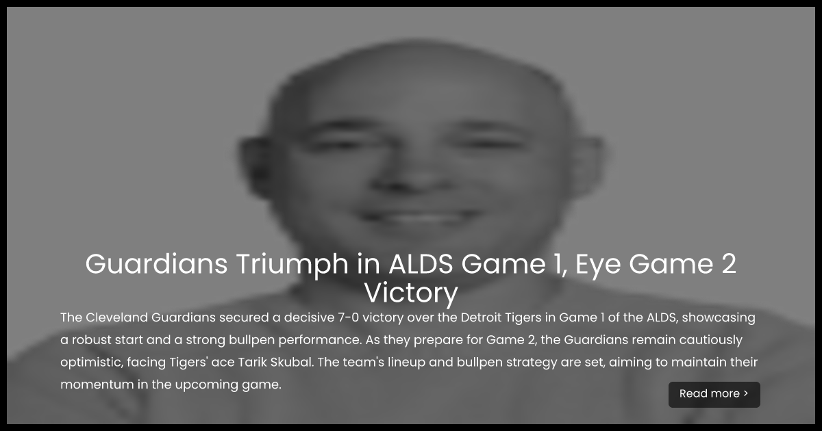 Guardians Triumph in ALDS Game 1, Eye Game 2 Victory | Trendy.so