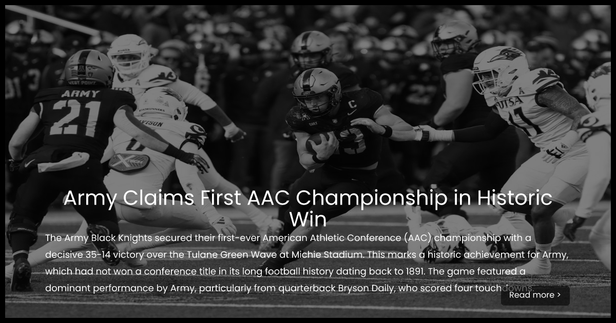 Army Claims First AAC Championship in Historic Win | Trendy.so